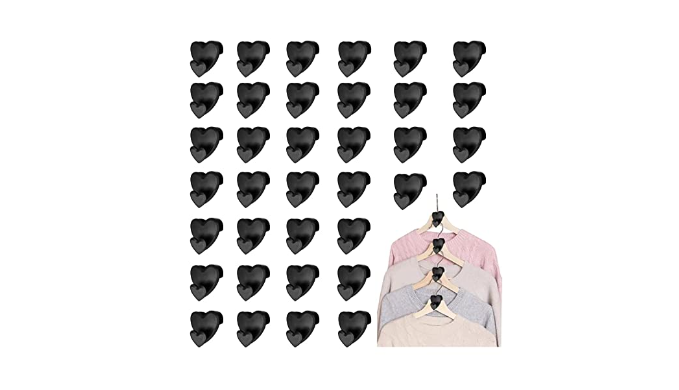 Yuansirs 36 pcs Space Saving Hanger Hooks, Space for Triangles Hangers ...