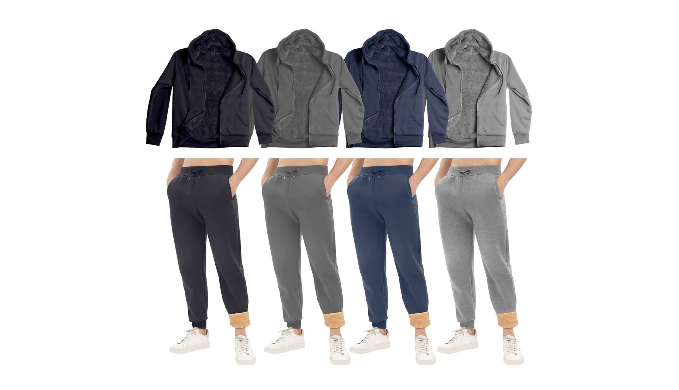 Men's Sherpa-Lined Full-Zip Hoodie & Jogger Pants Set - Coupon Codes ...
