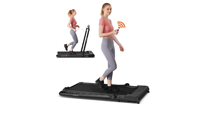 YRUN Under Desk Treadmill, 2 in 1 Portable Folding Treadmill, 3.0HP ...