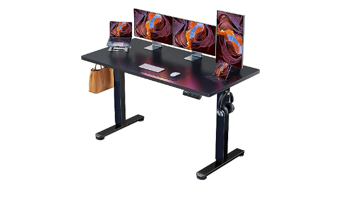 ErGear Height Adjustable Electric Standing Desk, 55 x 28 Inches Sit ...