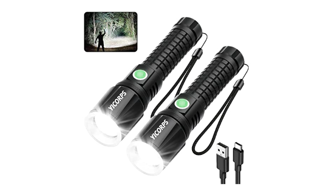 YICORPS Rechargeable Flashlights High Lumens, 100000 Lumens Super ...