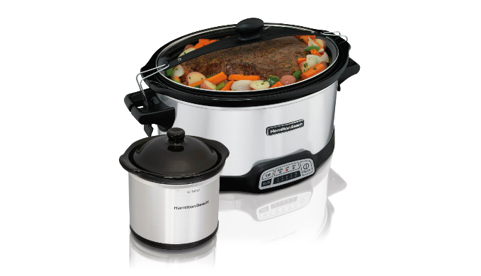 Hamilton Beach 7 Quart Programmable Slow Cooker with Party Dipper ...