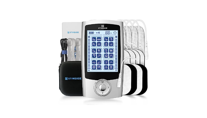 TENS EMS Unit Muscle Stimulator 24 Modes, Dual Channel, Rechargeable ...
