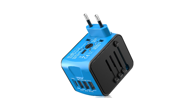 Universal Travel Adapter, International Travel Plugs Worldwide with 3 ...