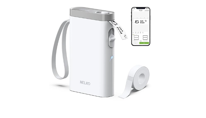 Nelko Label Maker Machine with Tape, P21 Portable Bluetooth Label ...