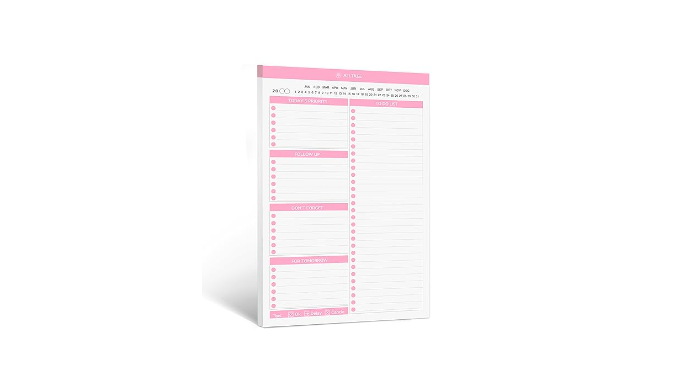 Daily To Do List Notepad, Daily Planner Notepad Undated With 52 Sheet ...