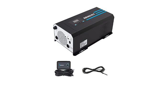 Renogy 2000w Pure Sine Wave Inverter Charger 12V DC to 120V AC Surge ...