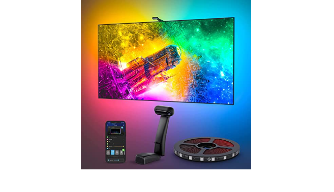 Govee Envisual TV LED Backlight T2 with Dual Cameras, 11.8ft RGBIC Wi ...