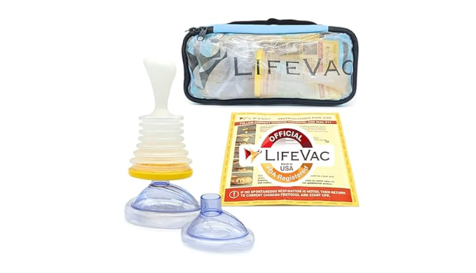 LifeVac Blue Travel Kit - Choking Rescue Device, Portable Suction First ...