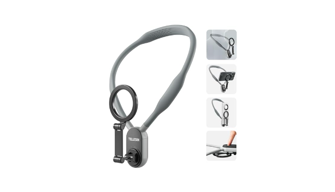 TELESIN° Magnetic Neck Mount for Phones, Cell Phone Holder Stand ...