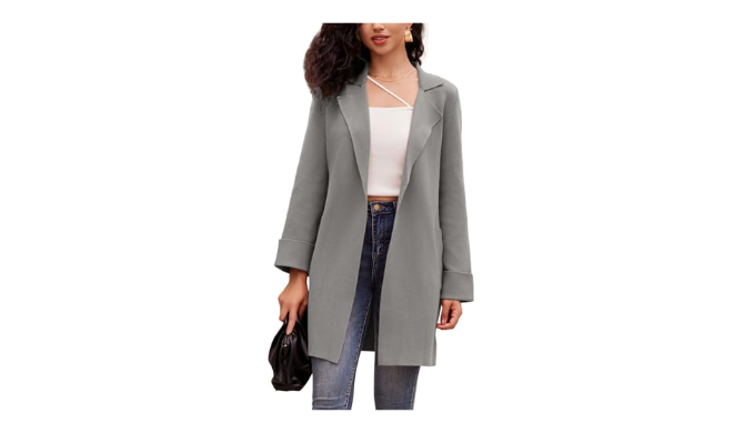 Kate Kasin Women’s Open Front Cardigan Jacket Sweater Coat Sweater with ...