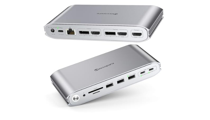 Minisopuru Upgrade DisplayLink Docking Station Triple Monitor with 140W ...