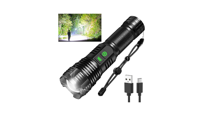 Rechargeable Flashlights High Lumens, 100000 Lumen Super Bright Led ...