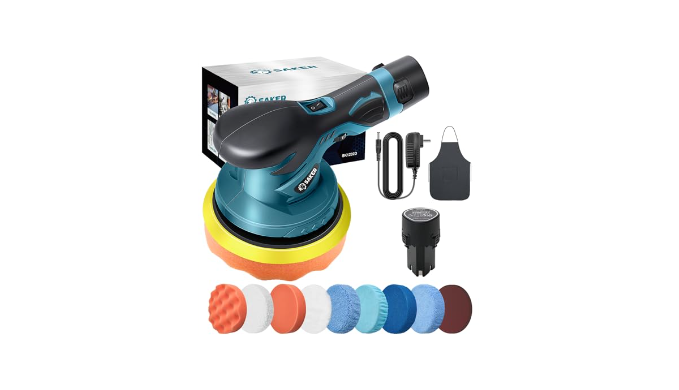 Saker Mini Cordless Buffer Polisher - 6 Inch Portable Polishing Machine ...