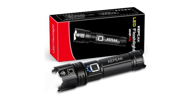 KEPEAK Flashlight, Rechargeable Flashlights High Lumens, 9000 Lumens ...