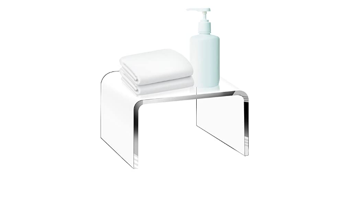 BYKOOO 10″ Acrylic Shower Stool, Acrylic Stands for Display Clear ...