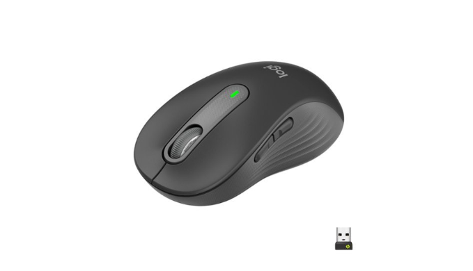 Logitech - Signature M650 L Full-size Wireless Scroll Mouse with Silent Clicks - Graphite ...