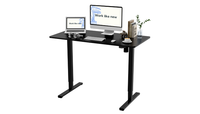 FlexiSpot Whole-Piece Electric Height Adjustable Standing Desk Home ...