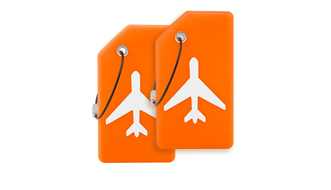 Meedo Luggage Tags for Suitcases, 2 Pack Luggage Tags with Name ID Card ...