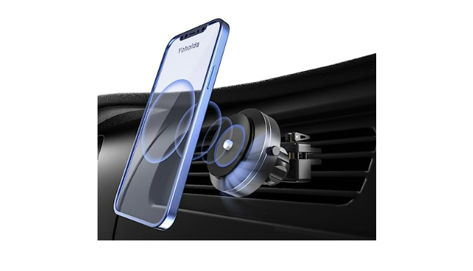Yoholda Phone Mount for Car Air Vent, Automatic Electric Suction, One ...