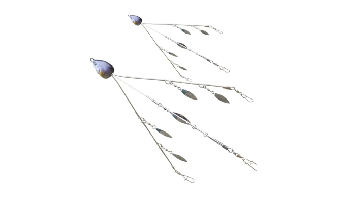 Sturdy 3 Arm Alabama Rig, Umbrella Fishing Rigs with Rotating Leaves ...