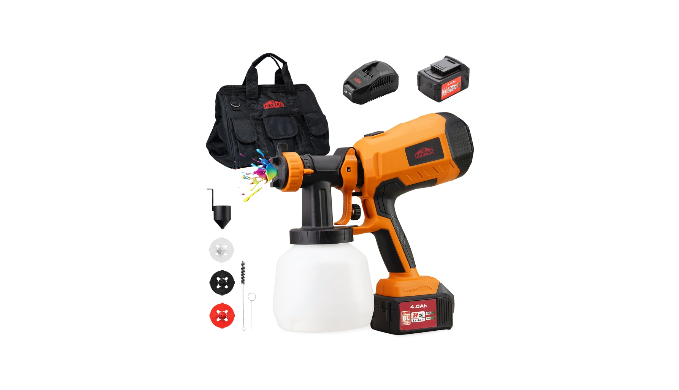 Dextra Cordless Paint Sprayers for Home Interior and Exterior, 20V ...