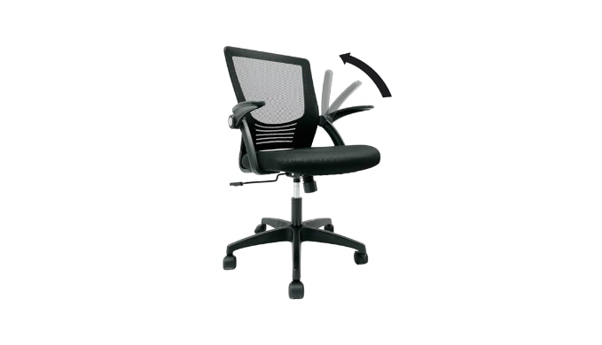 Tobiney Mesh Office Chair Mid Back Ergonomic Home Desk Chairs ...