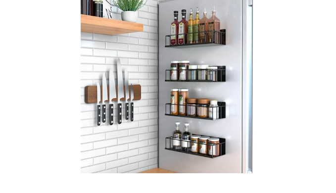 Koa Liv 5 Pack Magnetic Spice Racks for Refigerator with 10 Inch ...
