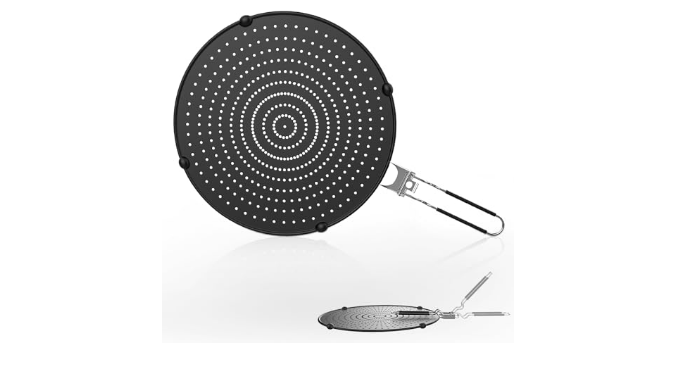 XULRKOS 13’’ Silicone Splatter Screen for Frying Pan, Grease Splatter ...