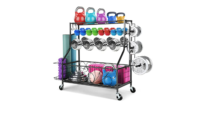 Plohee Dumbbell Rack, Weight Rack for Dumbbells, Home Gym Storage ...
