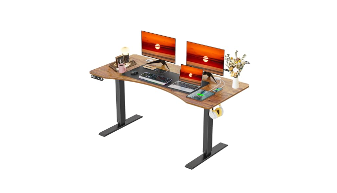 Legooin Electric Adjustable Standing Desk, 59” X 24” Standing Table ...