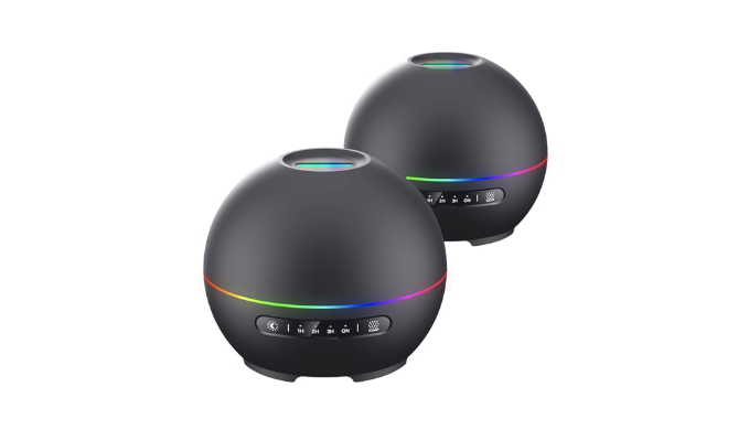 2 Pack Essential Oil Diffuser for Home,200ml Aroma 360 Diffuser ...