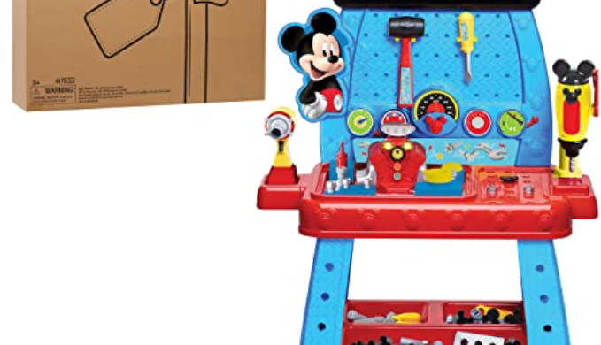 Disney Junior Mickey Mouse Funhouse Workbench, 43-piece Kids ...
