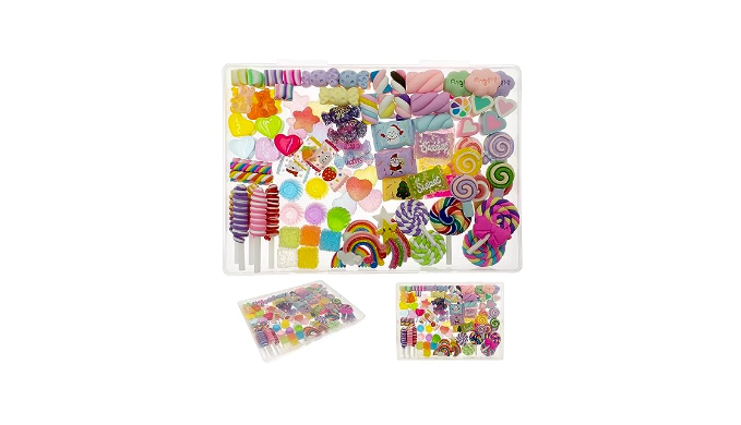 110pcs/Box Slime Charm, 22styles Nail Charms, Fake Candy, Slime Charms ...