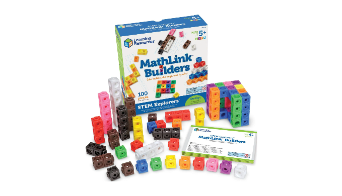 Learning Resources STEM Explorers Mathlink Builders, 100 Pieces, Boys and Girls Ages 5+ STEM ...
