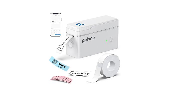 POLONO P31S Label Maker Machine with Tape, Portable Bluetooth Label ...