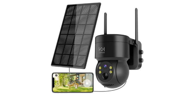 KEPEAK Solar Security Camera Wireless Outdoor, Battery Powered Cameras ...