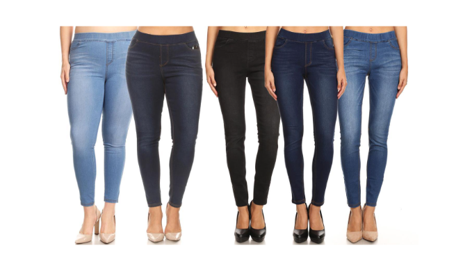 JVINI Women's Pull-on Slimming Denim Jeggings Size S-3X - Coupon Codes ...