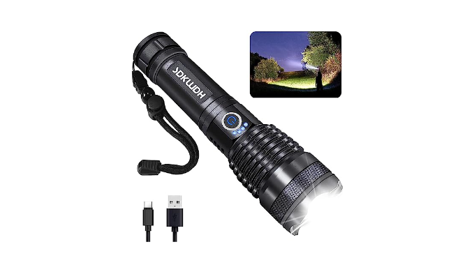 SDKWDH Rechargeable LED Flashlights High Lumens, 150000 Lumens Super ...