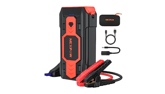NEXPOW Battery Jump Starter 2500A Car Jump Starter (up to 8.0L Gas/8L ...