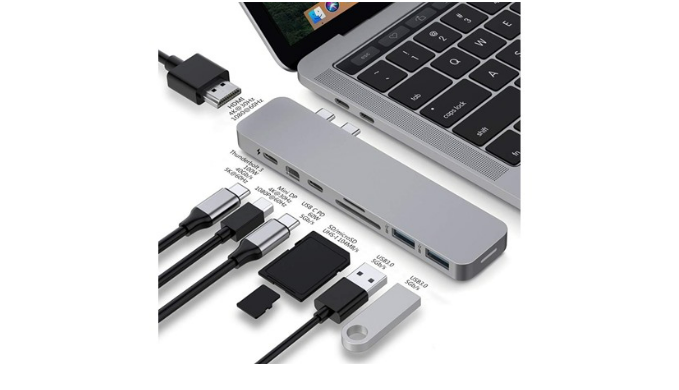 HyperDrive Mac USB-C Hub Adapter, Multi-Port Hub for MacBook Pro 2020 ...