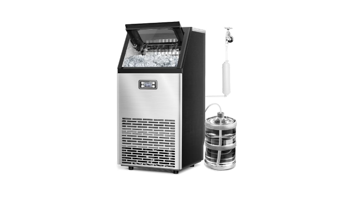 Joy Pebble V2.0 Commercial Ice Machine,100 lbs /24H, Self Cleaning Ice ...