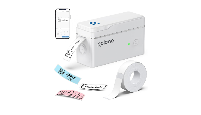 POLONO P31S Label Maker Machine with Tape, Portable Thermal Printer ...