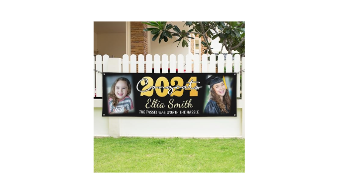 Personalized Graduation Banner 2024 with Photo, Custom Graduation Gifts ...