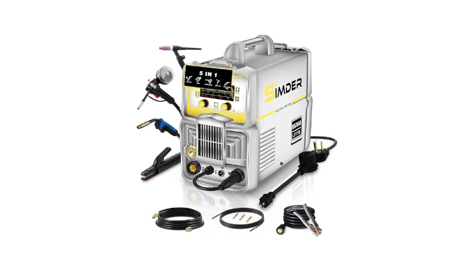 SSIMDER MIG Welder 5 in 1 Aluminum MIG 250D Flux Core Wire/Gas MIG/Lift ...