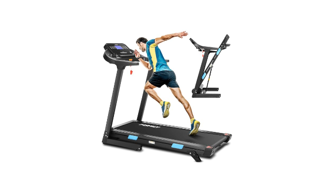 ANCHEER Treadmill 300 lb Weight Capacity, 3.25HP 18 INCH Wide Foldable ...