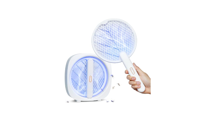 Swift Catch Electric Fly Swatter Racket, Hanging Bug Zapper, Desktop ...