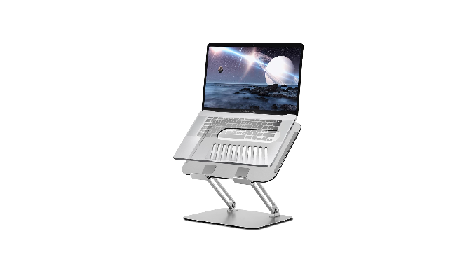 Strong Ergonomic Laptop Computer Stand for Desk Adjustable Height Tilt ...