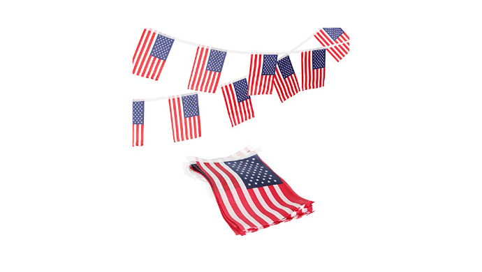American Flag, DDMY American String Pennant Banners, 36 Feet 40 Flags ...