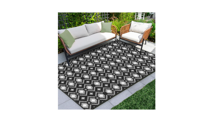 ROMROL Outdoor Rug 4x6ft, Plastic Straw Rug Reversible Mats, Area Rug ...